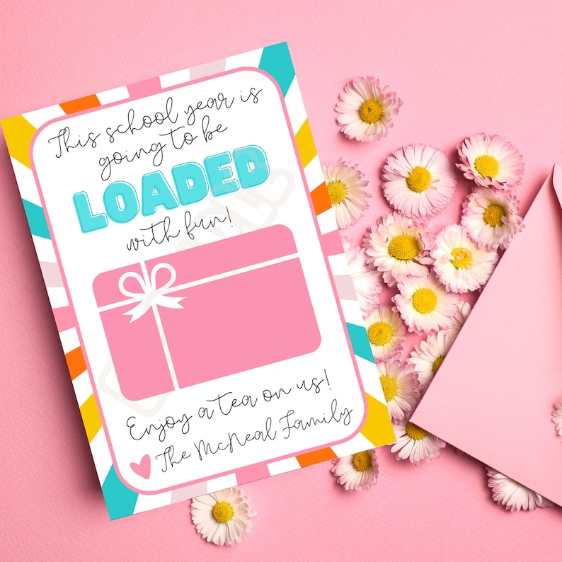 Back to School Teacher Gift Card Holder - Loaded Tea - Etsy
