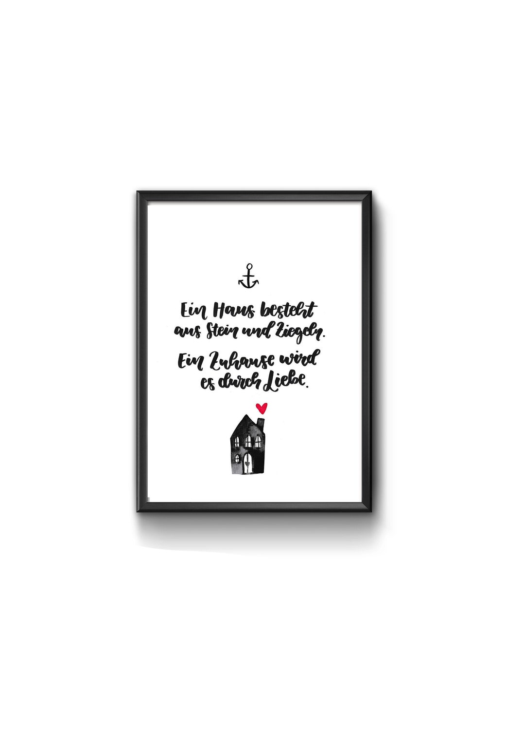 Poster a House Minimalist Gift New Move Move - Etsy