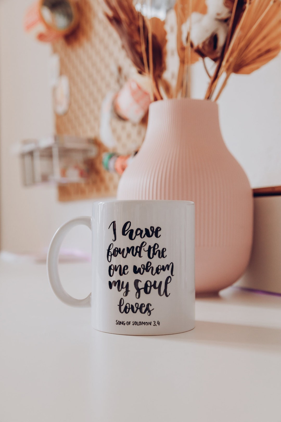 Ceramic Cup whom My Soul Love, Bible Verses, Sayings, Wedding ...
