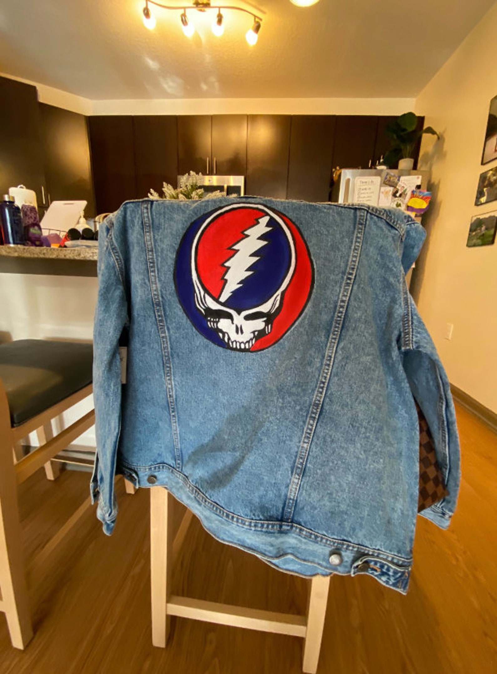 Hand Painted Grateful Dead Jean Jacket - Etsy