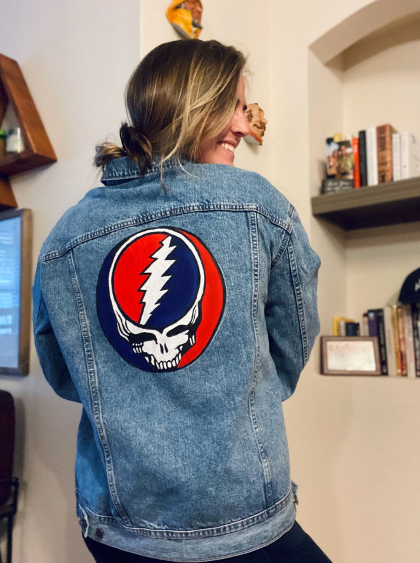 Hand Painted Grateful Dead Jean Jacket - Etsy