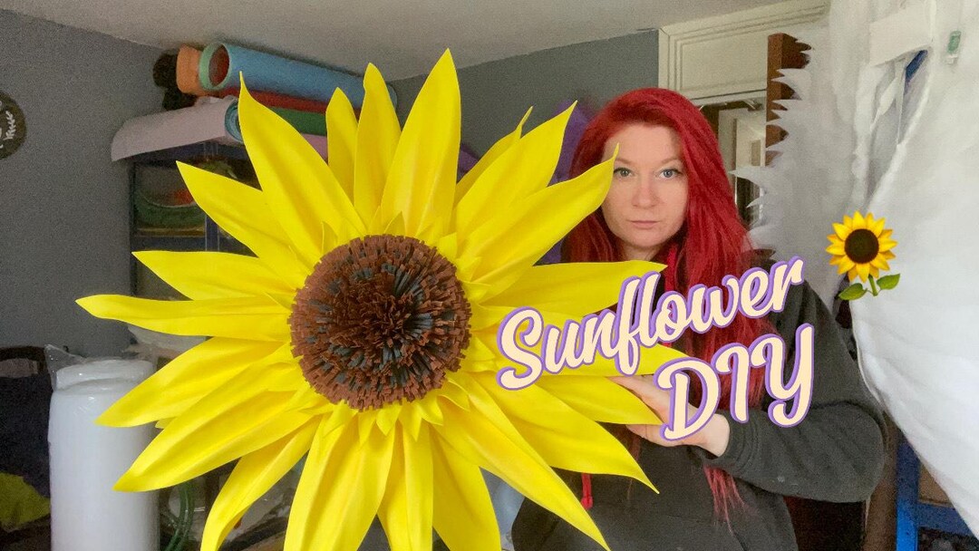 Sunflower TEMPLATE PDF ONLY Video Link in Description - Etsy