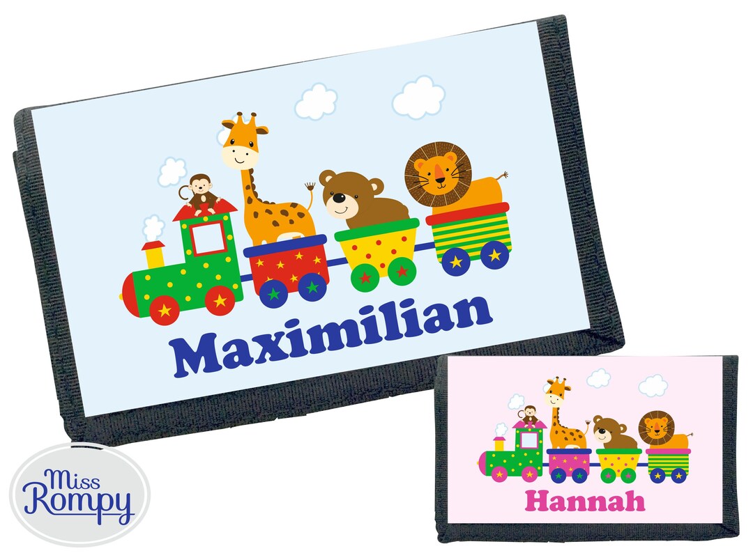 Train 807 Wallet With Name Children's Wallet Velcro Wallet - Etsy