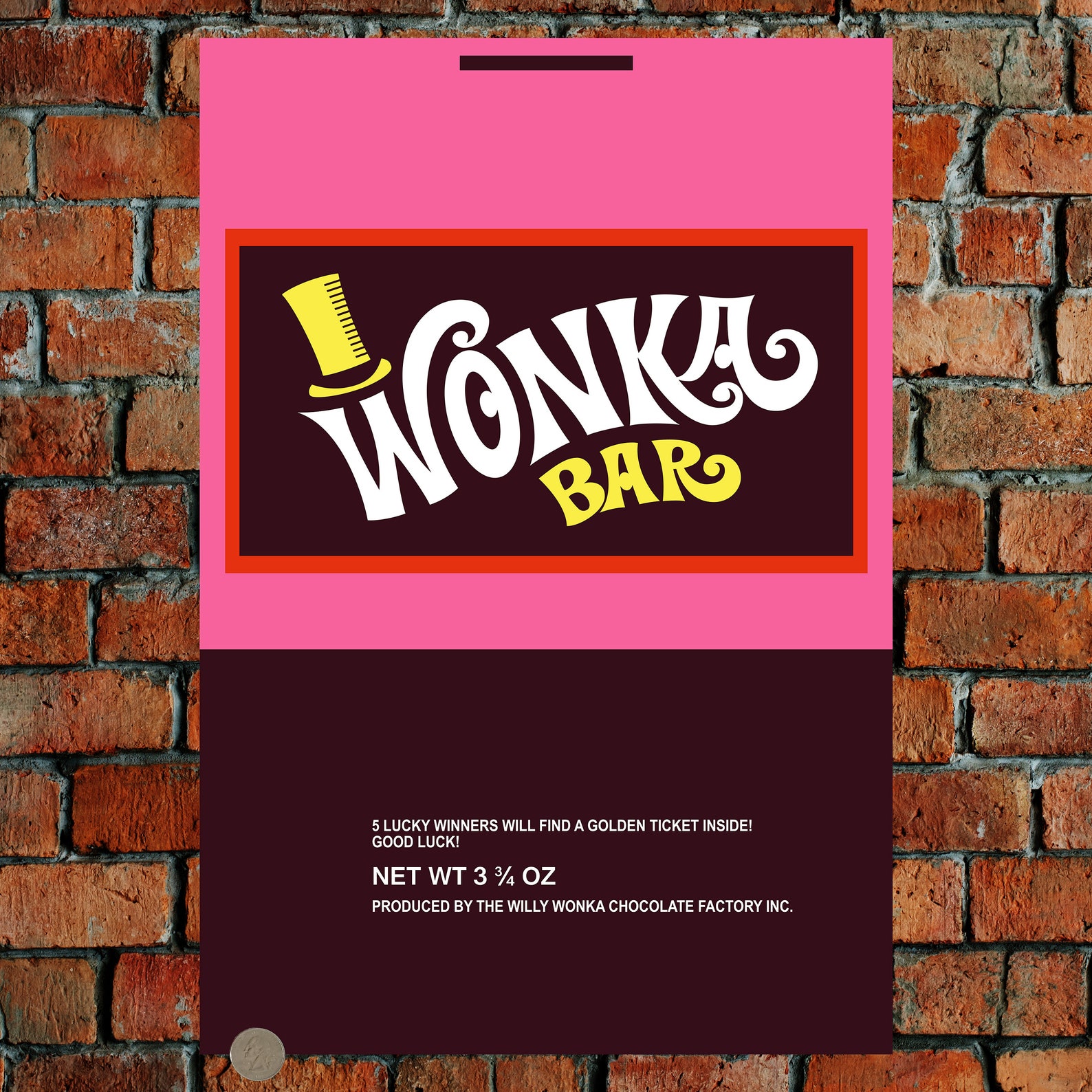 1 Large Willy Wonka and the Chocolate Factory Wonka Bar - Etsy