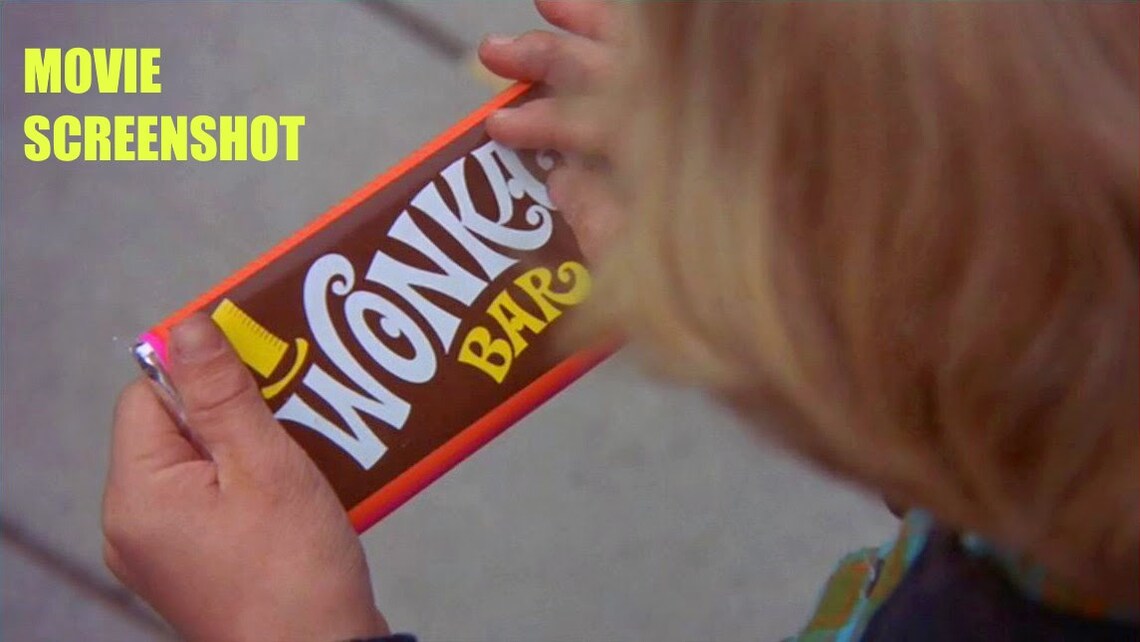 Willy Wonka Candy wonka Bar Prop Replica Golden - Etsy Ireland