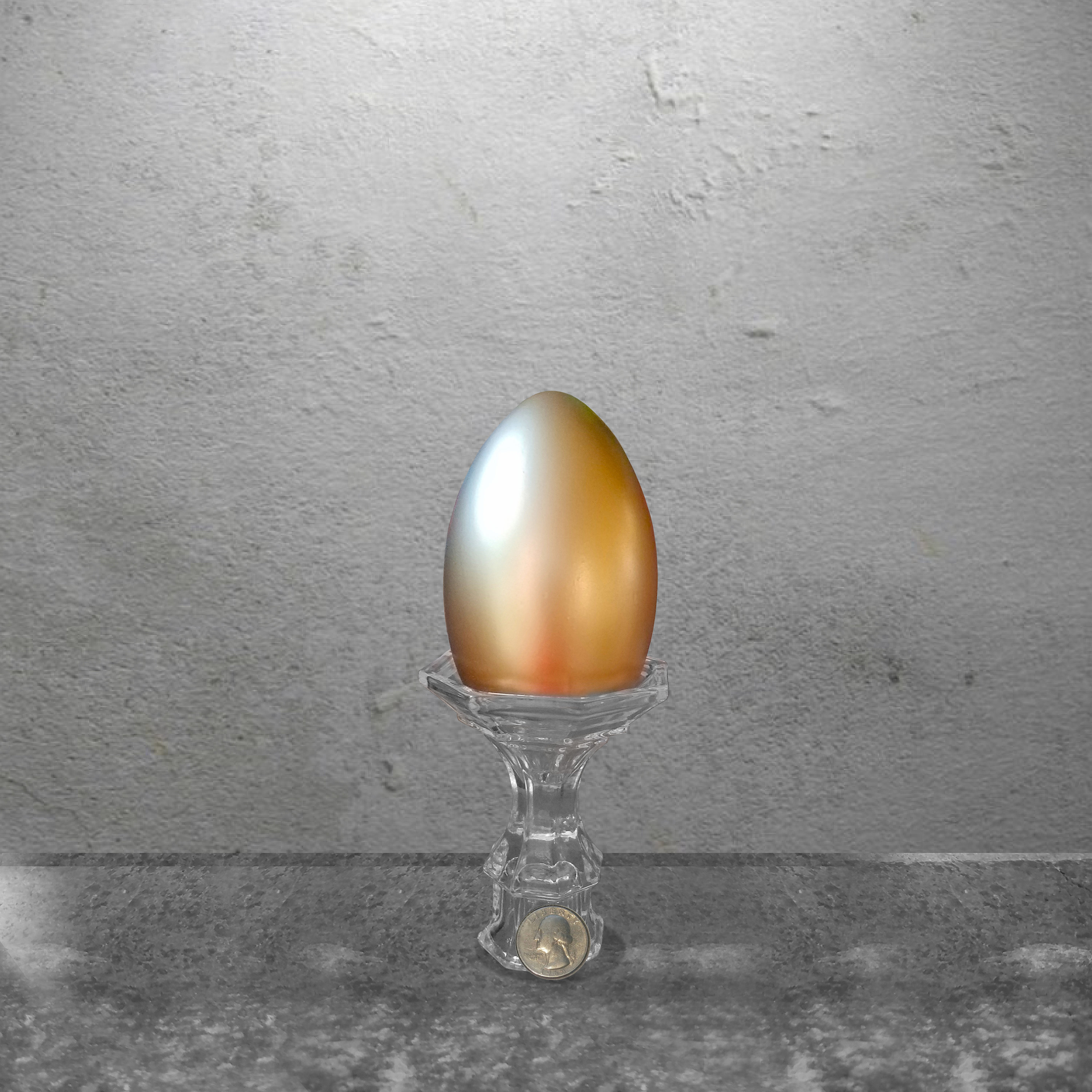 Willy Wonka Golden Egg Replica Prop on Short Glass Stand | Veruca Salt ...