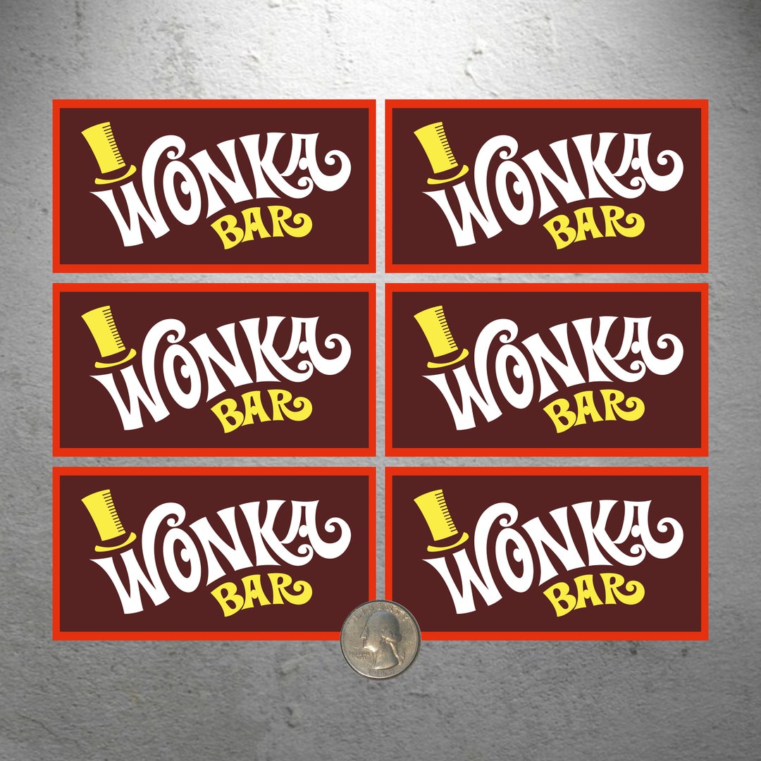 Six Mini Replica Willy Wonka Bar Wrapper Tablet / Phone / Laptop ...