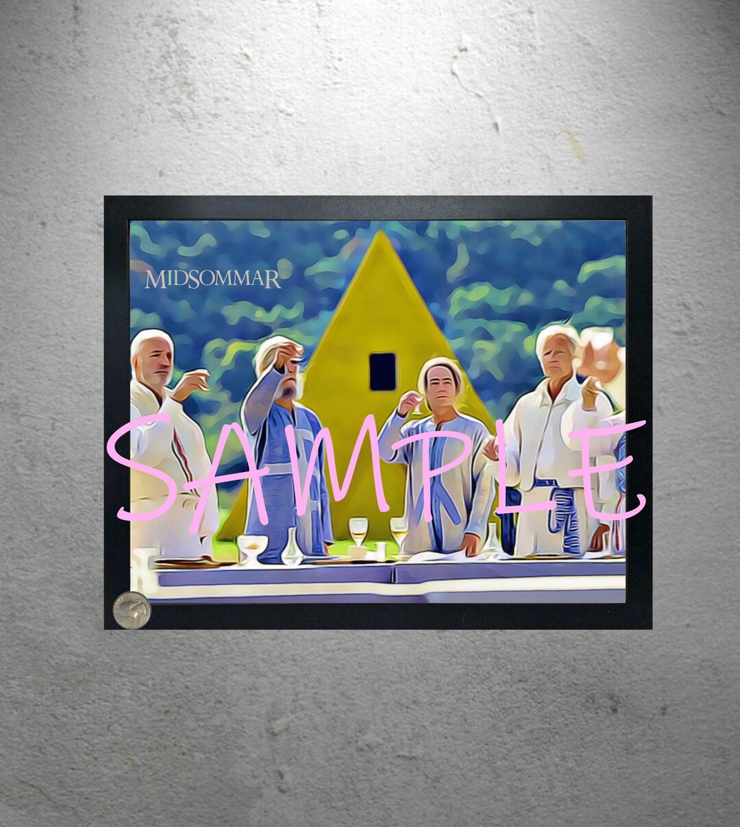 Midsommar Framed Movie Family Celebration Lunch Yellow House Poster ...