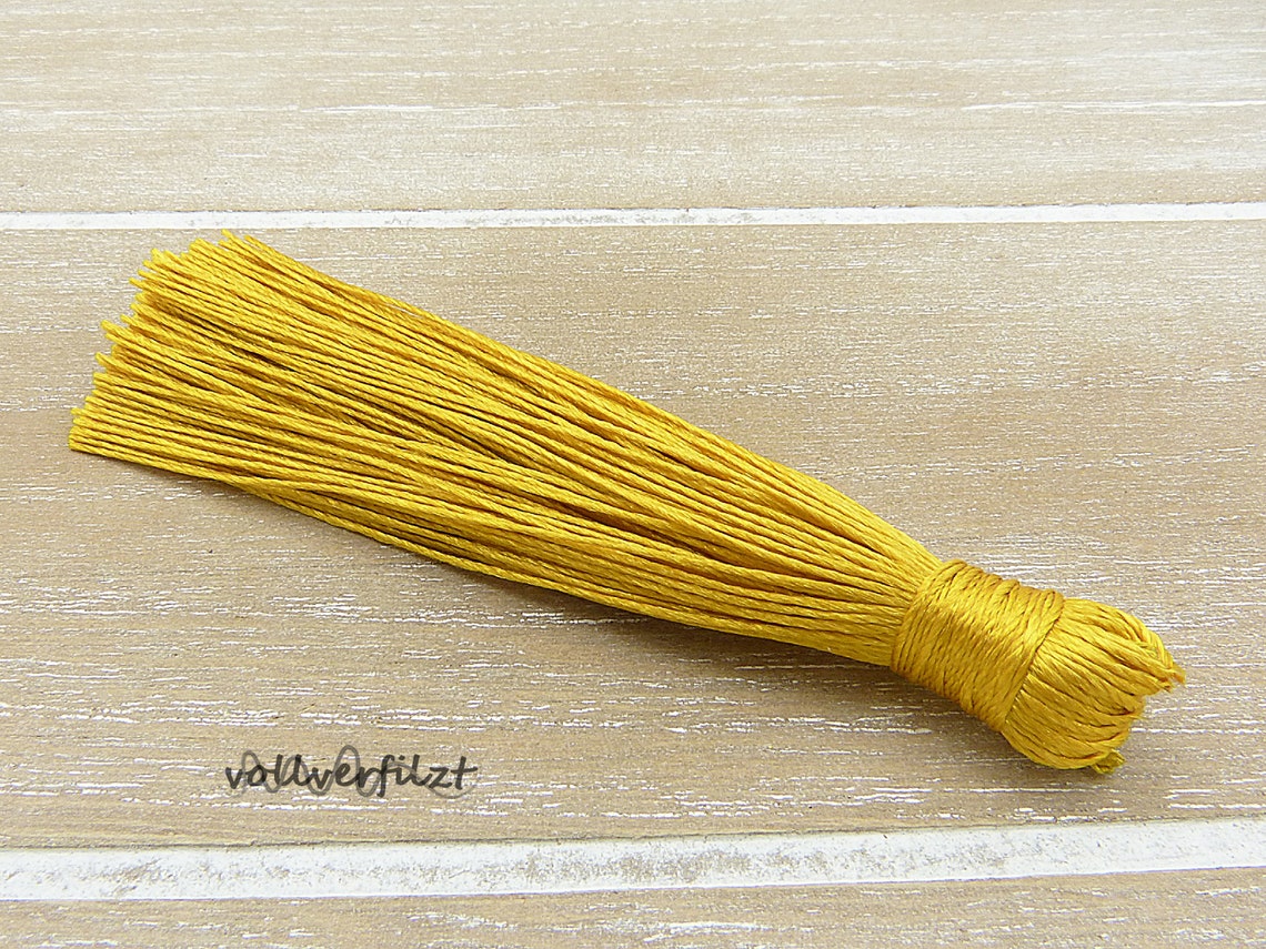 1x große Quaste ohne Öse 8cm glänzend Farbauswahl Boho | Etsy