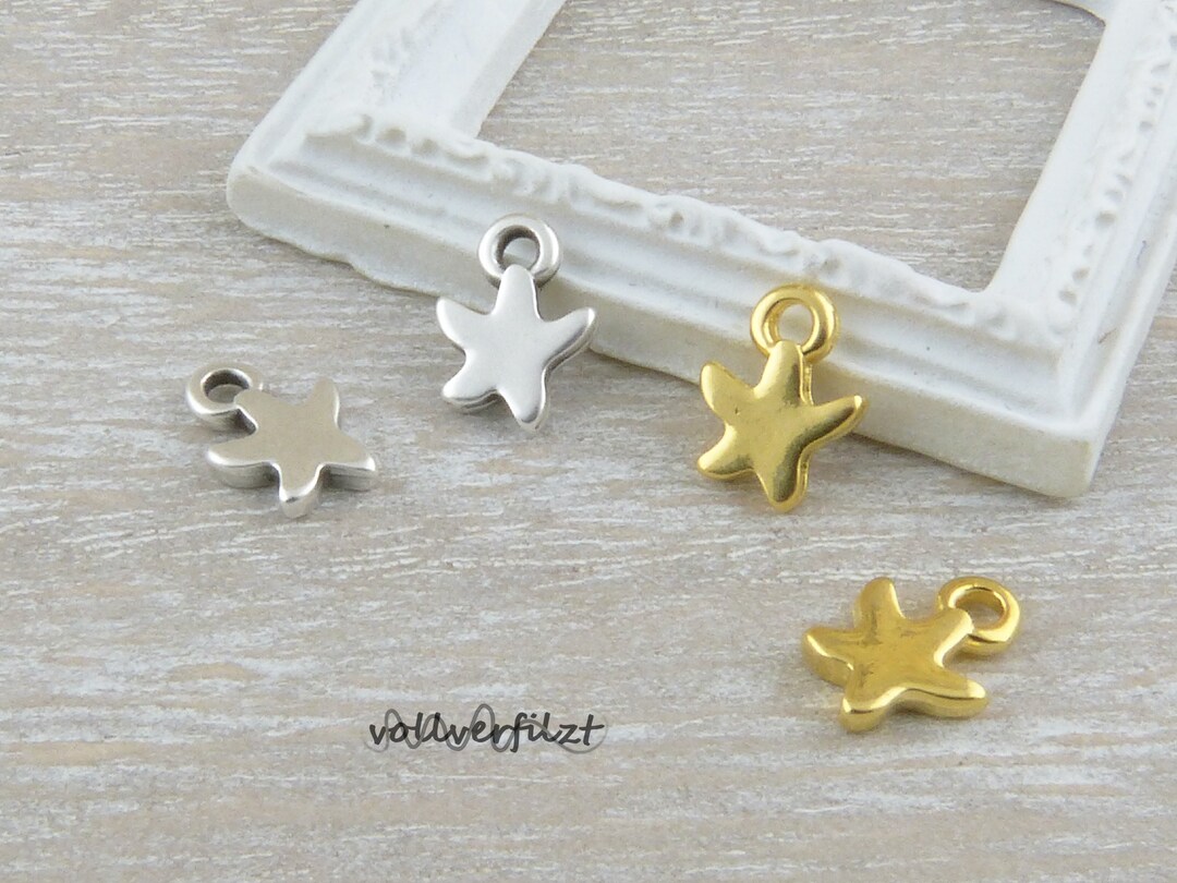 2x Anhänger Mini Seestern 9x7mm Farbauswahl Charm Maritimer Schmuck - Etsy