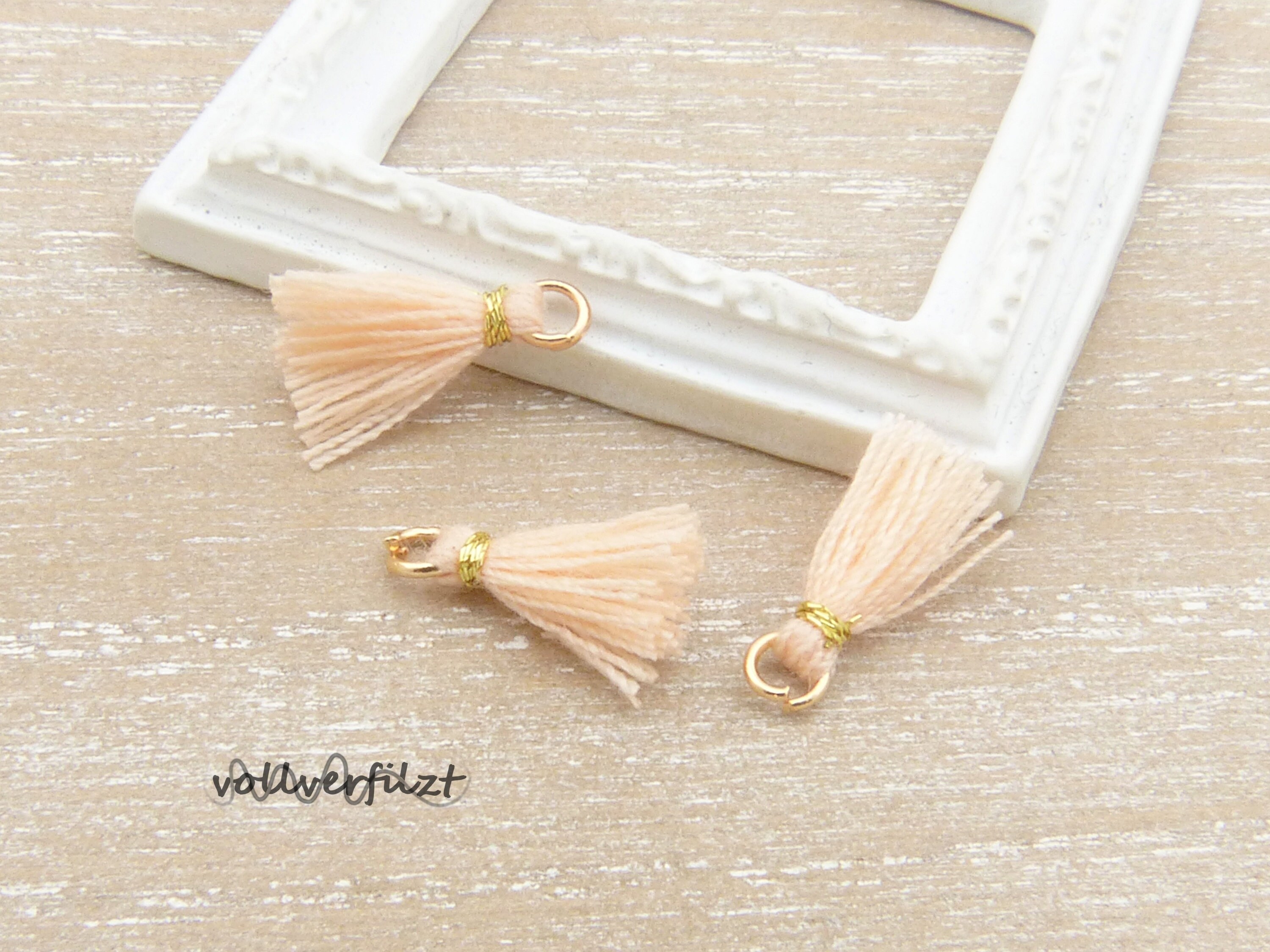 3x mini Quaste 1cm Farbauswahl Boho Anhänger Schmuckanhänger - Etsy.de