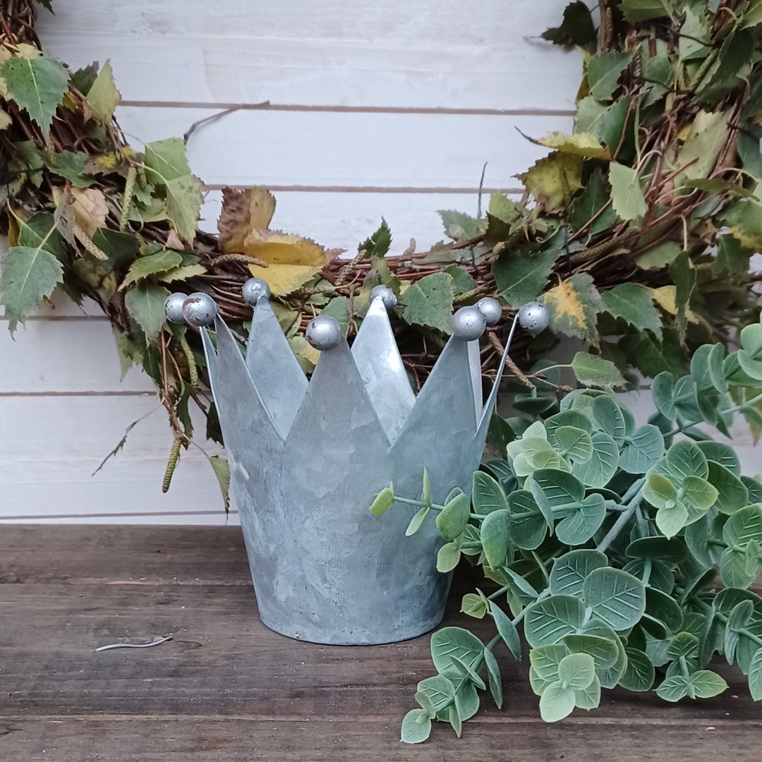 Metal Crown Decorative Crown Pot for Flowers Decorative Crown for ...