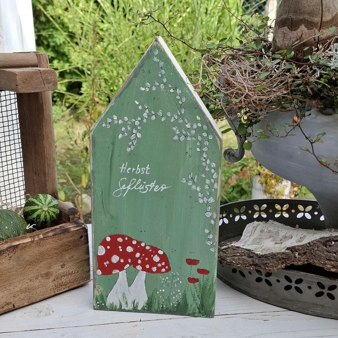 Sign Autumn Whispers, Decorative House Autumn, Hand-painted Decoration ...