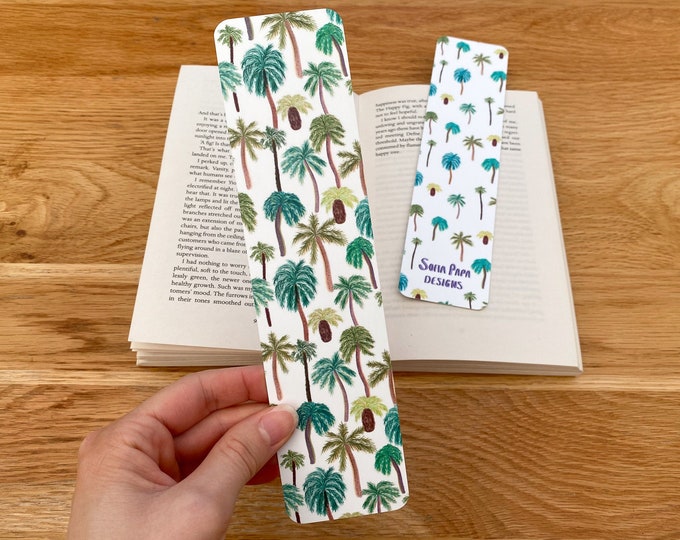 Palm Tree Bookmark, Tropical Palm Tree Pattern, Gift for Bookworms ...