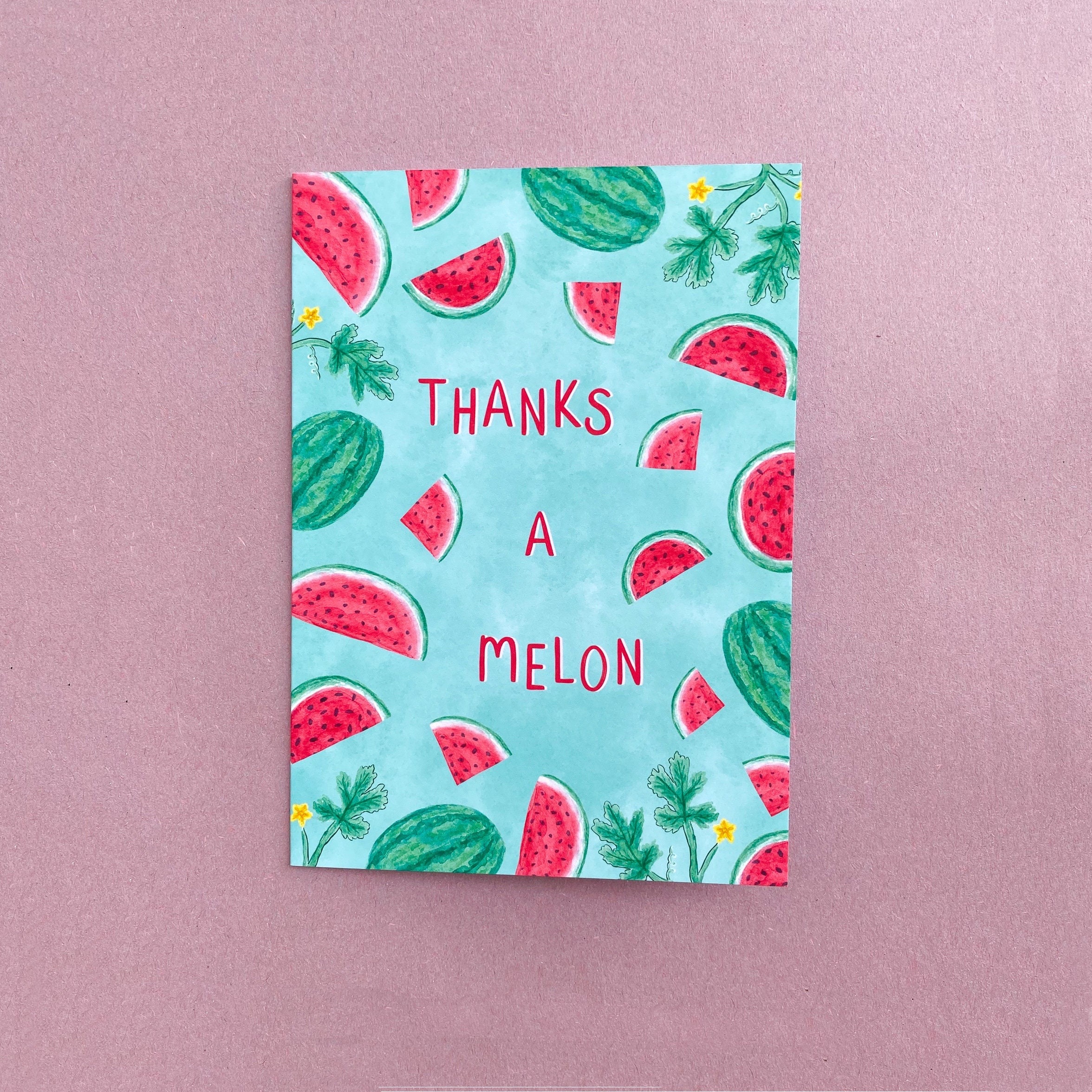 Thank You Fruit Cards Pack, Funny Fruit Pun Cards, Watercolour ...
