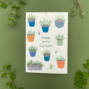 Plantable Personalised Father's Day Card, Dad Pun Card, Gardening Card ...