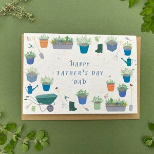 Plantable Personalised Father's Day Card, Gardening Card for Dad ...