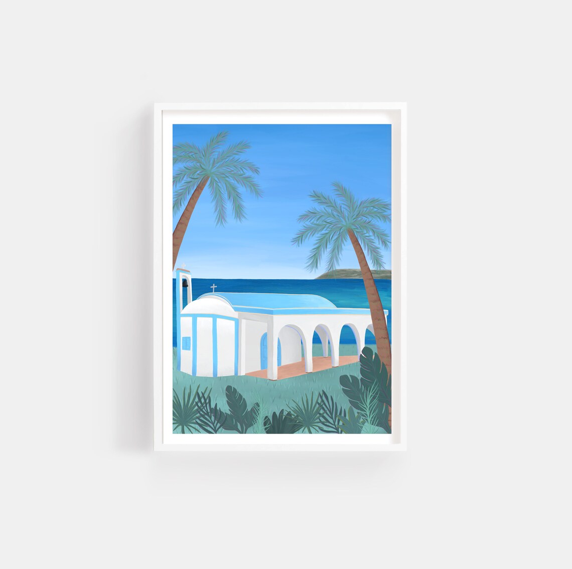Greek Art Print Cyprus Print Cyprus Beach Print Travel Art - Etsy