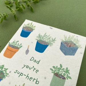 Plantable Personalised Father's Day Card, Dad Pun Card, Gardening Card ...