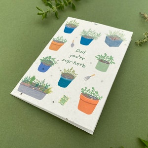 Plantable Personalised Father's Day Card, Dad Pun Card, Gardening Card ...