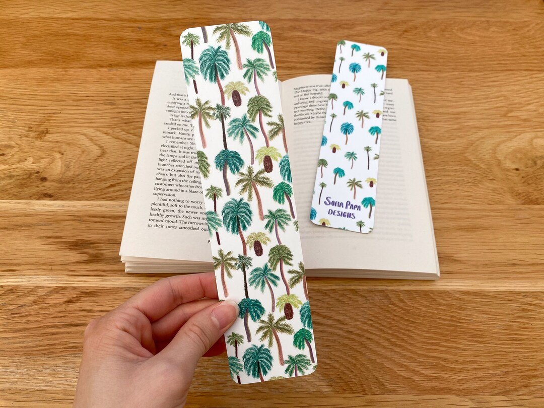 Palm Tree Bookmark, Tropical Palm Tree Pattern, Gift for Bookworms ...