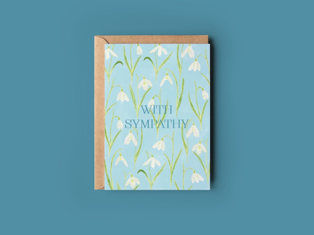 With Sympathy Greeting Card, Snowdrops Card, Thinking of You ...