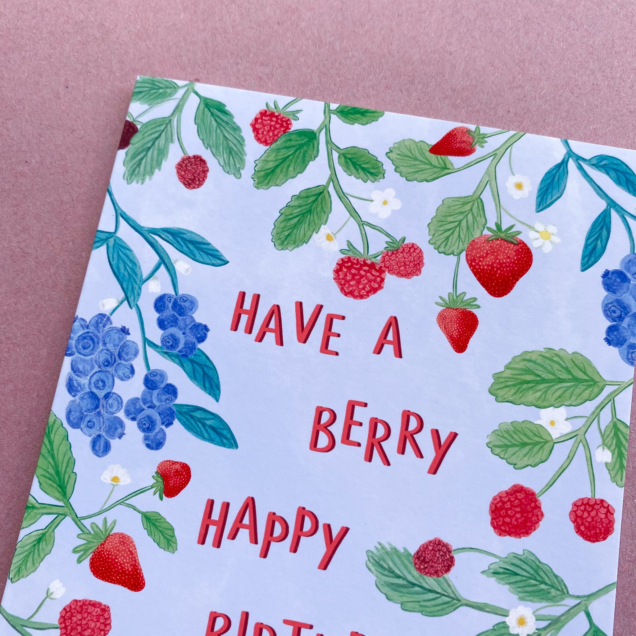 Have a Berry Happy Birthday Greeting Card Summer Berries Card for ...
