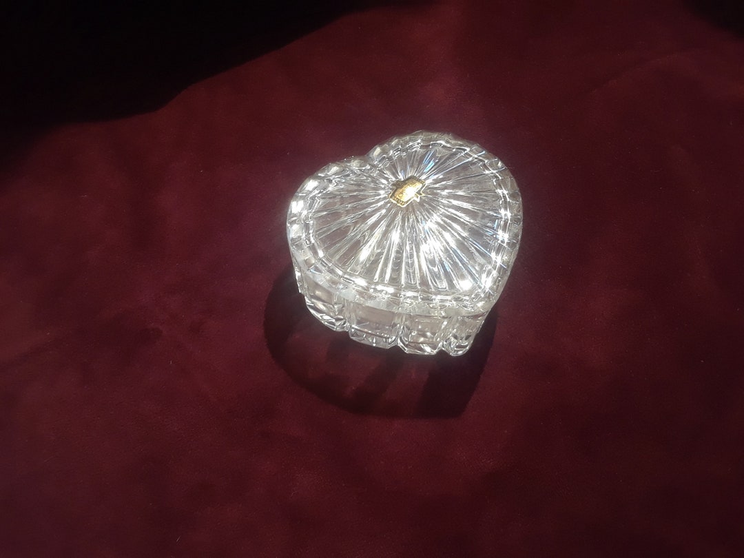 Heart Shaped Yugoslavian Crystal Jewelry Box 5" - Etsy