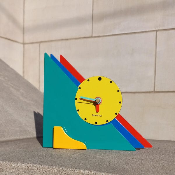 Memphis Clock - Etsy UK