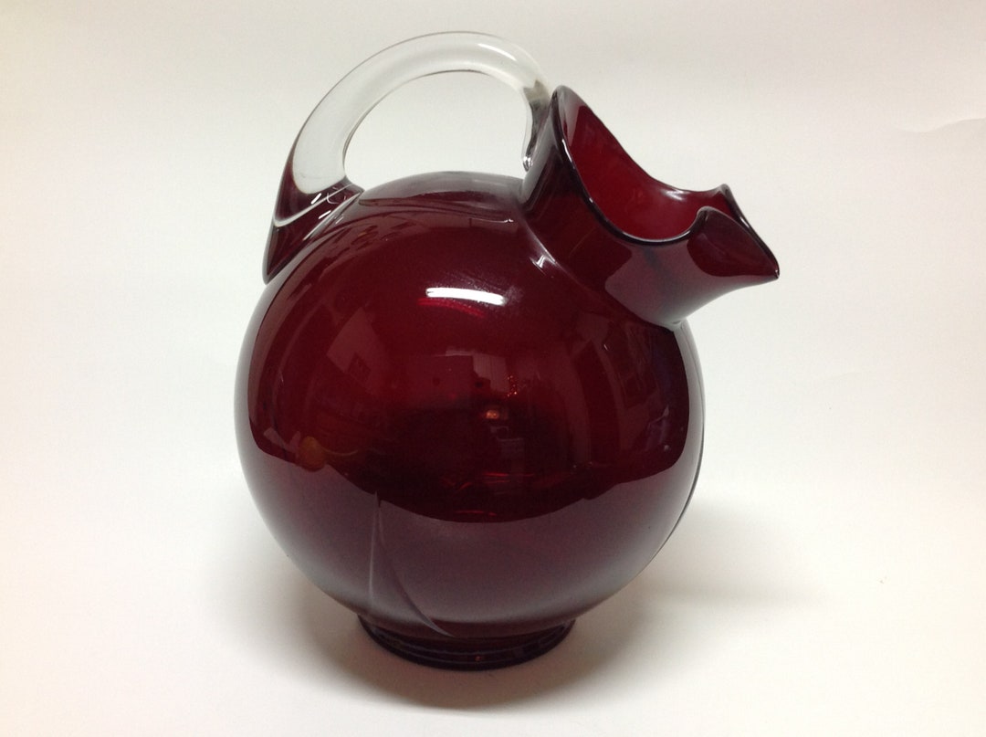Art Deco Cambrisge Glass Ruby Red JUG 80 Oz - Etsy