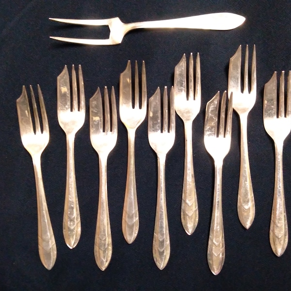 Sheffield England Silver Pastry Forks - Etsy