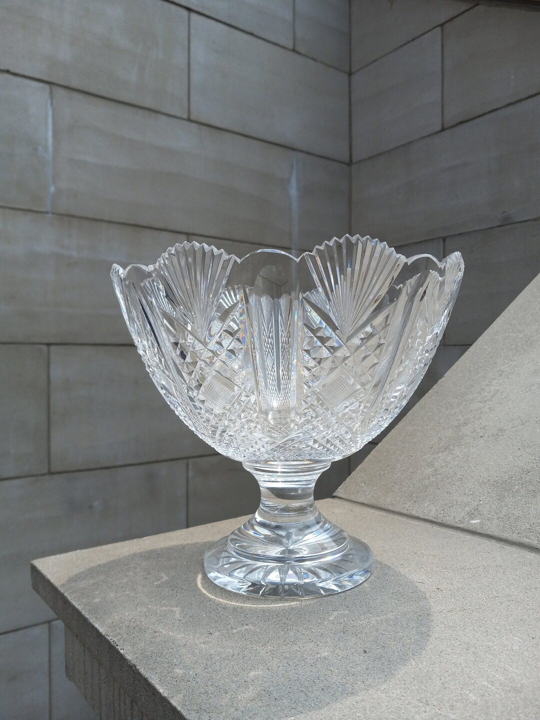 Waterford Crystal Master Cutter Bowl - Monumental Footed Centerpiece ...