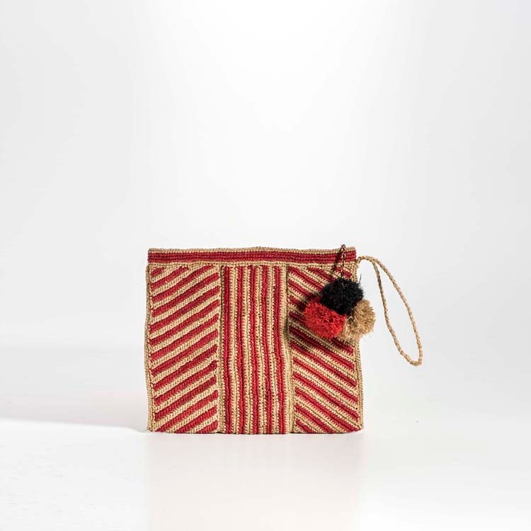 Raffia Bag Red Straw Clutch Red Square Clutch Red Raffia - Etsy