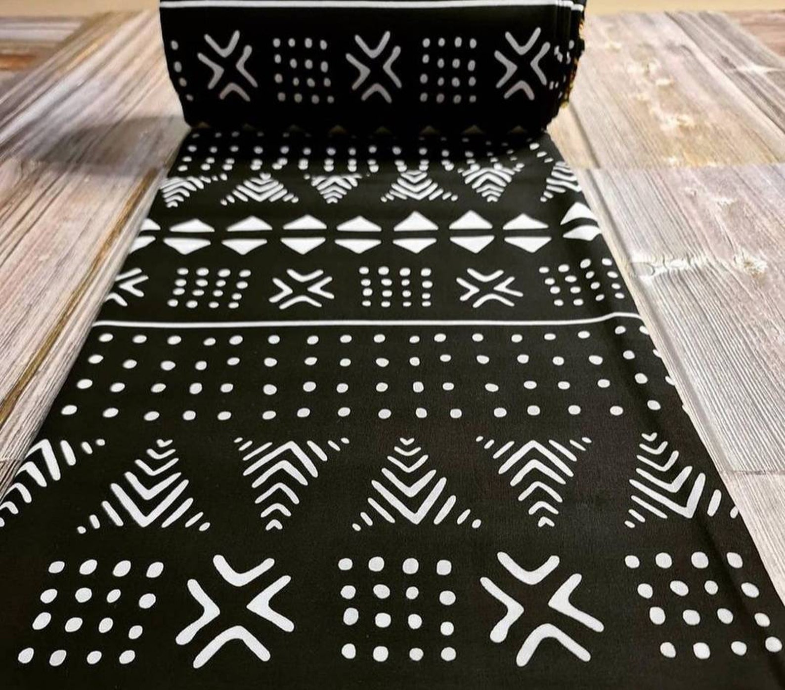 Black African print long duster with pockets. Plus size tribal | Etsy