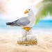 Miniature Seagull on Bollard | Maritime Decoration | Mini Decorative ...