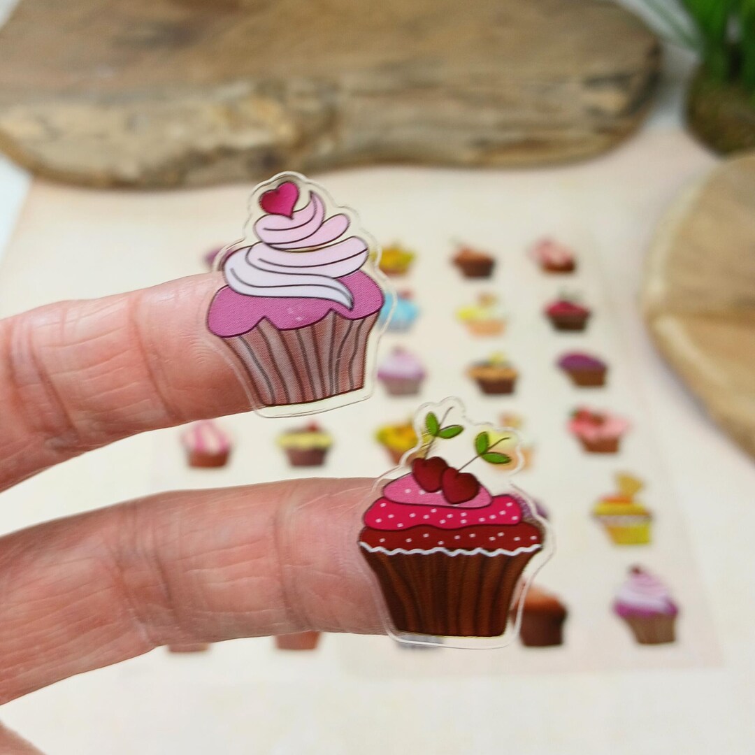 30 Cute Muffin Stickers – Colorful Cupcake Stickers for Scrapbooking ...