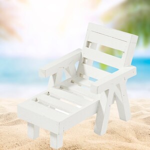 Miniature Deck Chair White Maritime Beach Lounger Decoration - Etsy