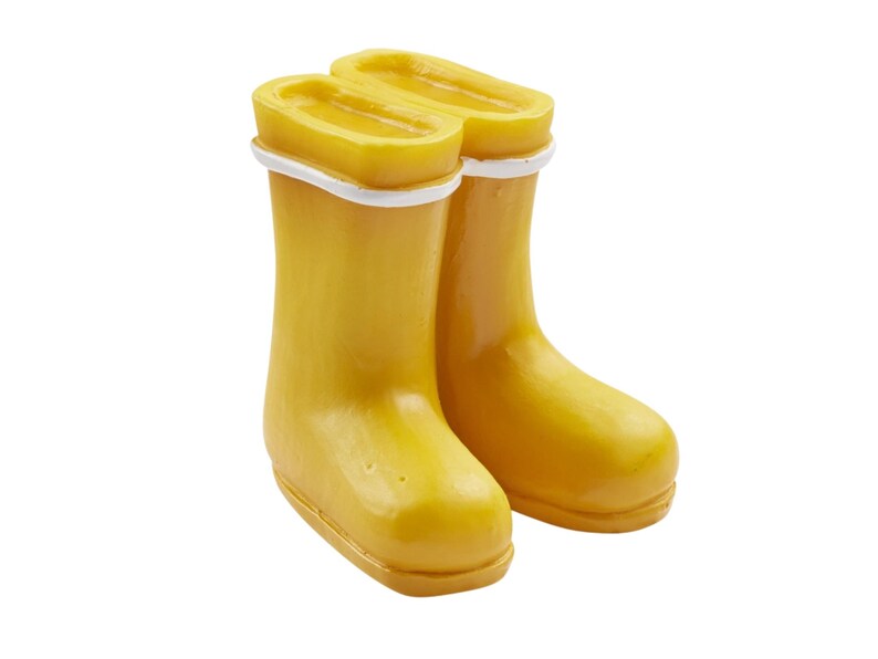 Miniature Rubber Boots Yellow | Nautical Decoration Rain Boots | Mini ...