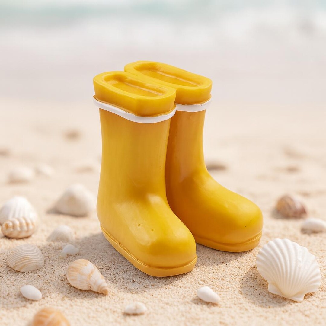 Miniature Rubber Boots Yellow | Nautical Decoration Rain Boots | Mini ...