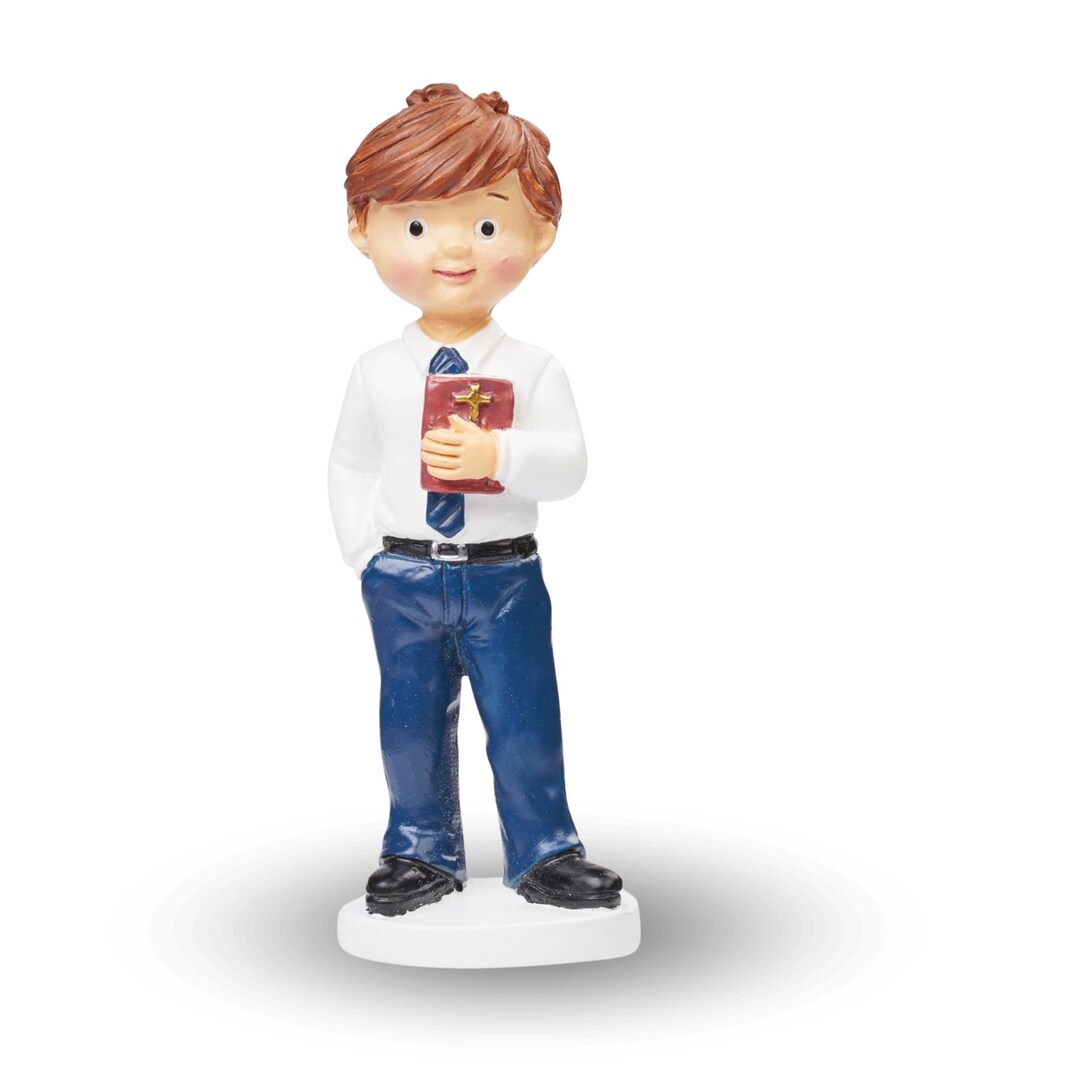 Confirmation Figurine Boy With Bible | Communion - Etsy