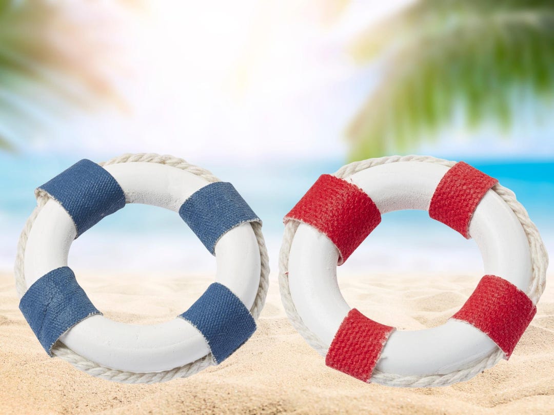 Miniature Lifebuoy With Cord | Maritime Decoration | Mini Decorative ...