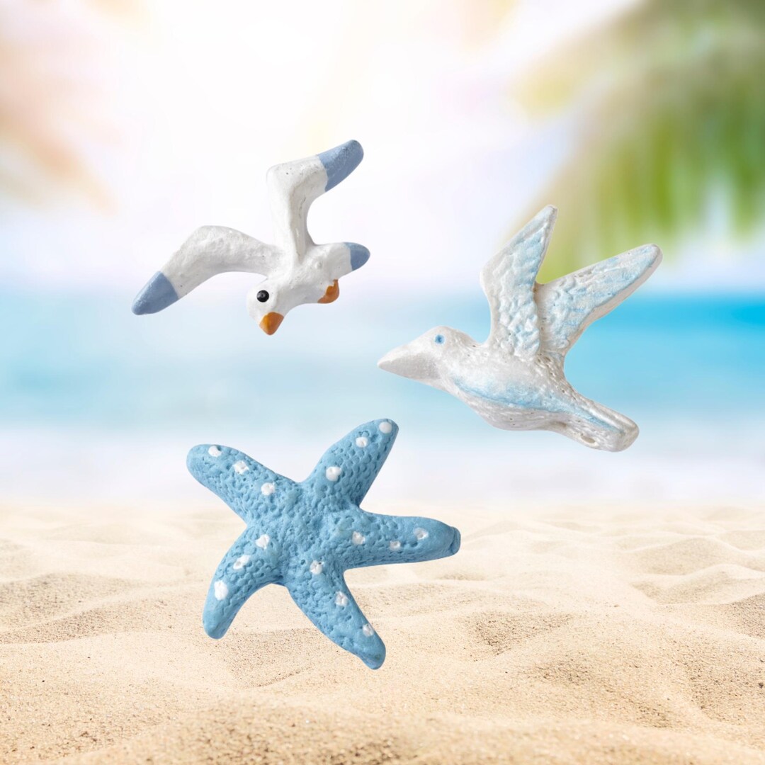 Miniature Seagulls 9 Pieces in 2D | Maritime Decoration | Mini ...