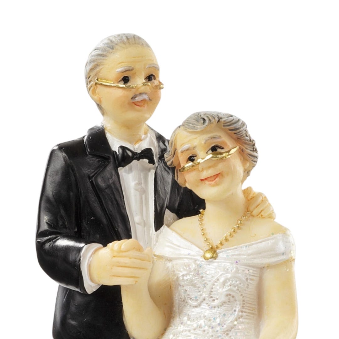 Senior Figurine for Wedding Sitting | Bridal Couple Older Couple ...
