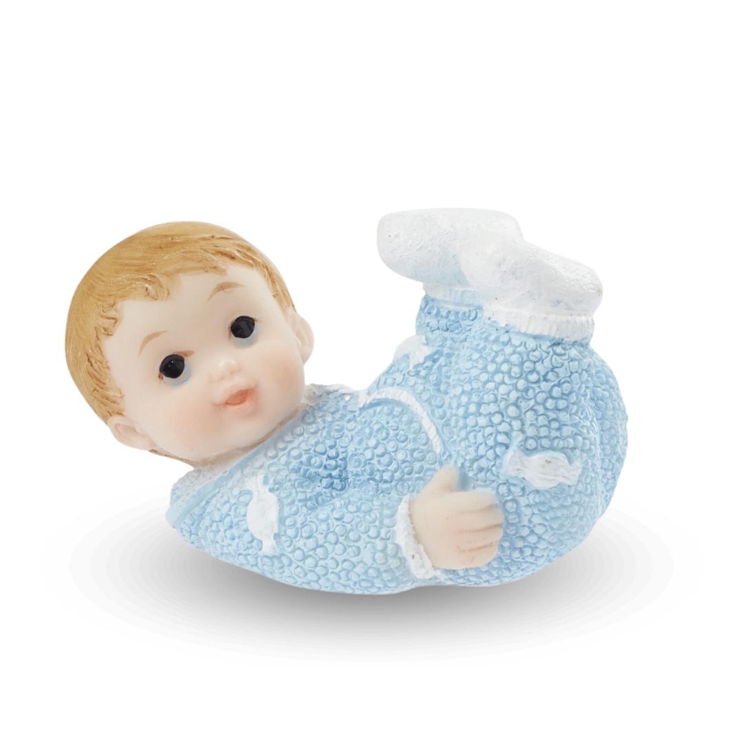 Miniature Baby Boy 4cm in Blue | Mini Baby - Christening - Birth | Baby ...