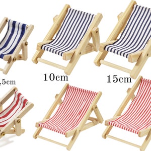 Miniatur Liegestuhl , Maritime Strandliege Dekoration , Mini Dekofigur ...