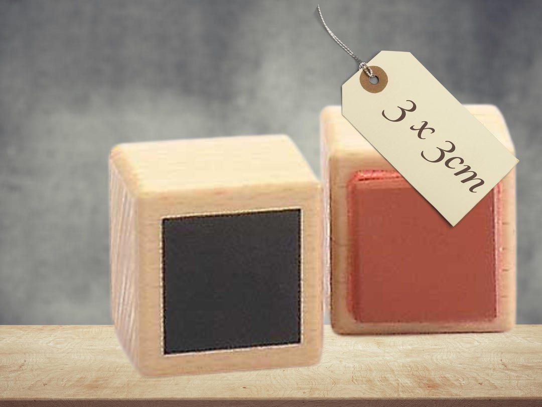 Square Area Rubber Stamp – 3x3 Cm – Background Stamp for Card Making ...