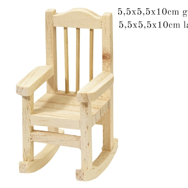 Wooden Miniature Rocking Chair - Etsy