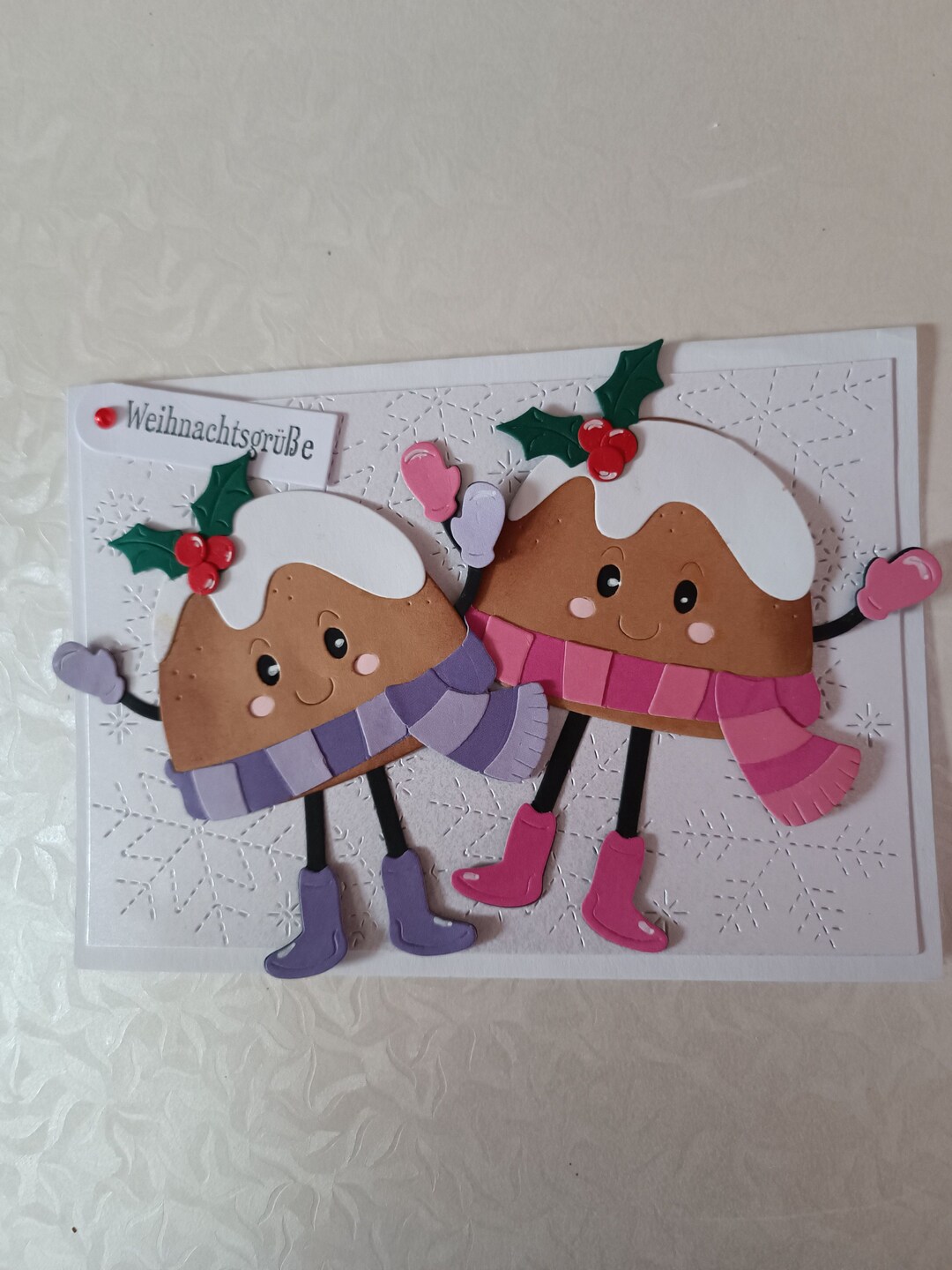 Christmas Card dancing Christmas Pudding - Etsy
