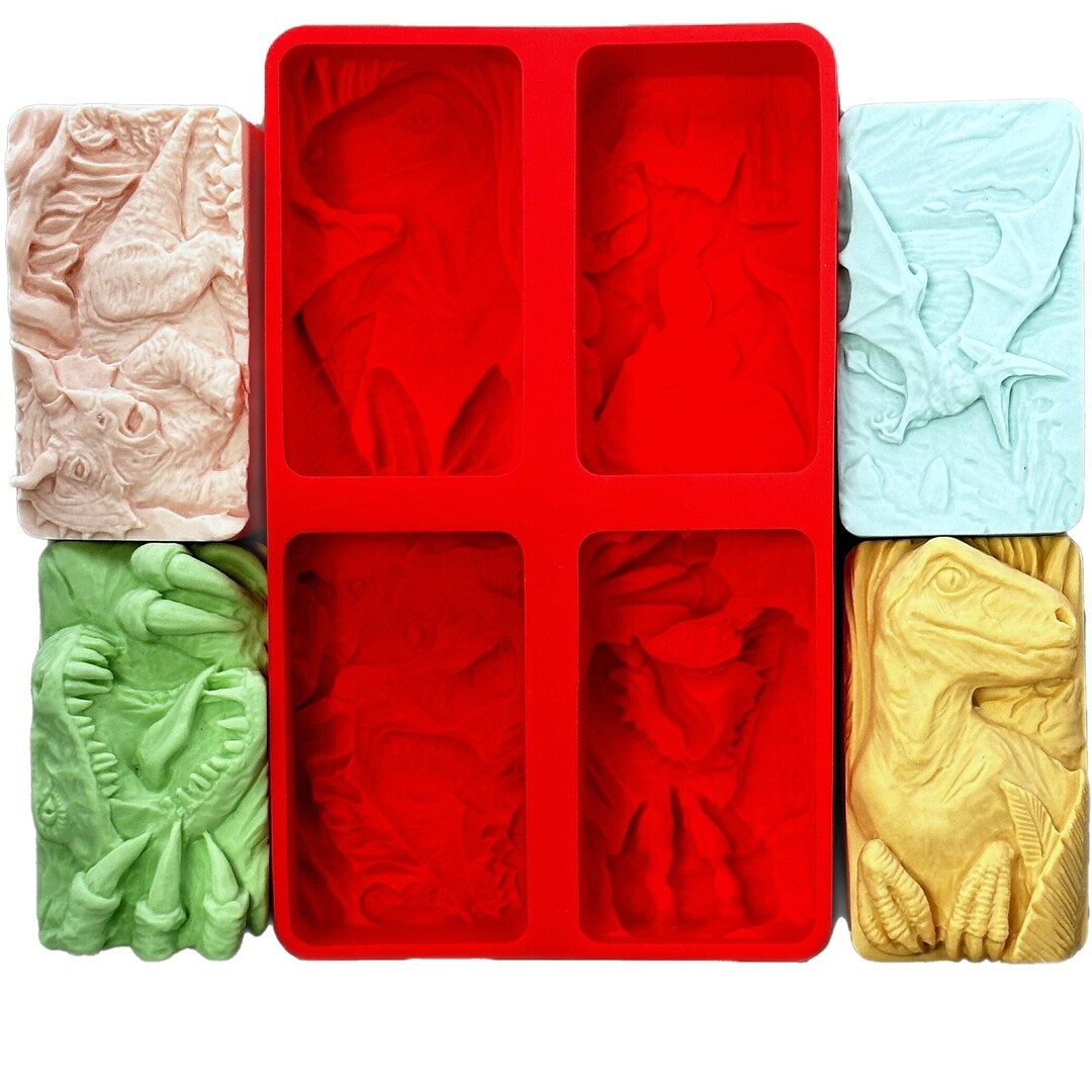 Dino Silicone Mold Set: T-rex, Pterodactyl, Triceratops, Jaws - Etsy