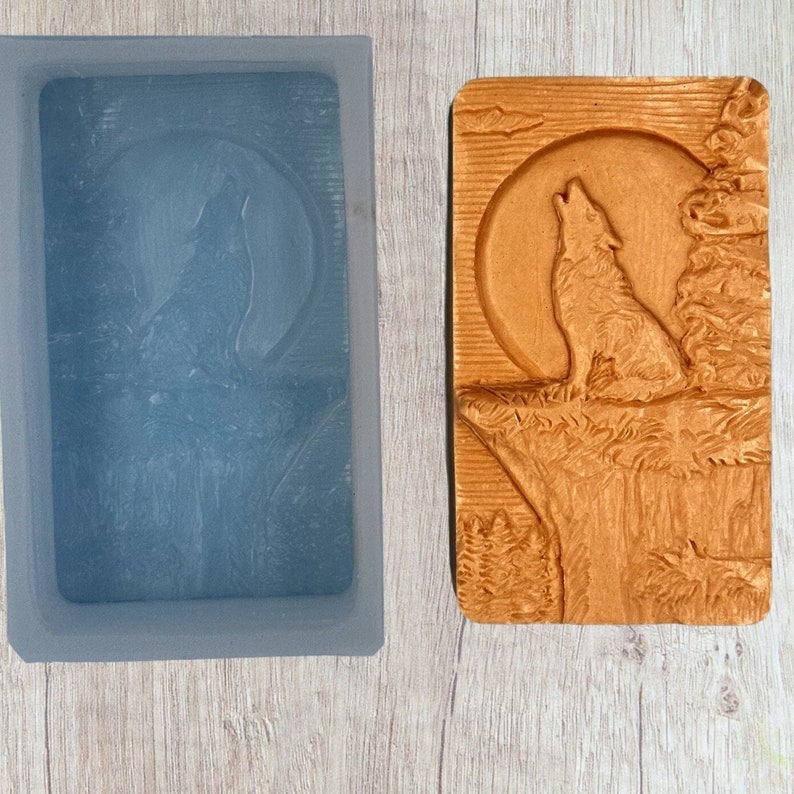 Howling Wolf Silicone Mold: Soap, Candle, Resin, Clay Crafts - Etsy